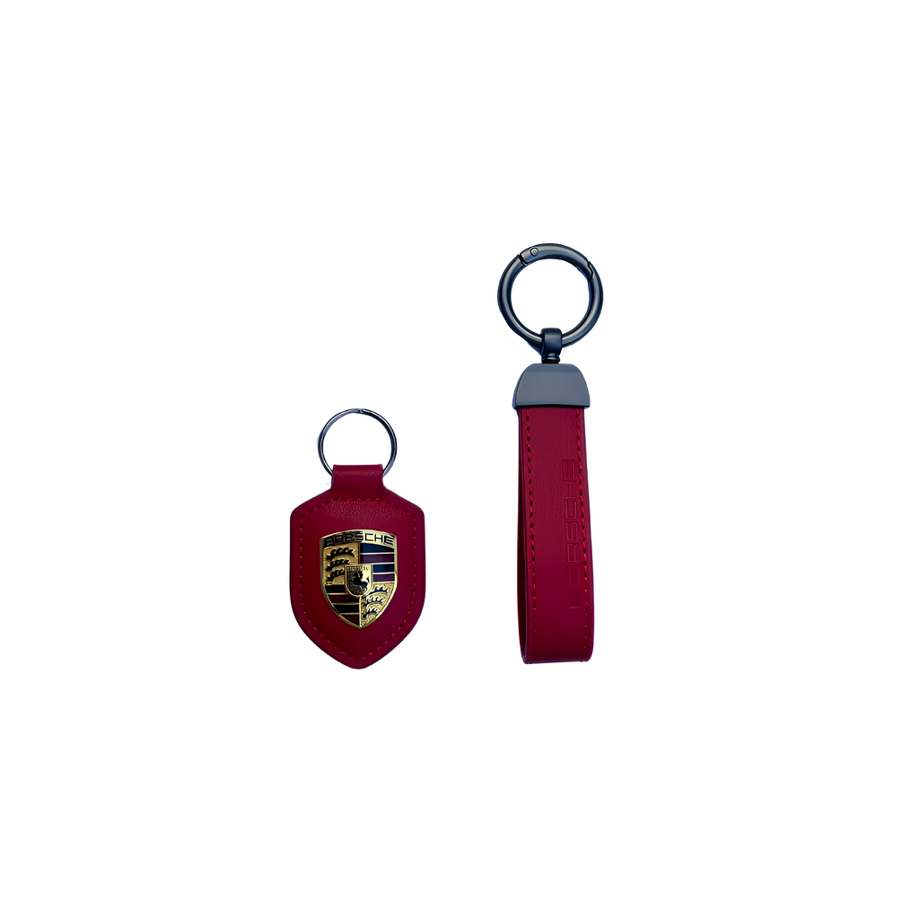 Porsche Crimson Leather Key Ring – The Legend Web